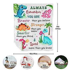 JUCIPAY Dinosaur Blanket, Dinosaur Gifts for Girls/Boys, Dinosaur Gift for Kids Teens Who Like Dinosaur, Dinosaur Birthday Gifts for Kids Boys Girls, Boys Girls Birthday Gift Throw Blanket 50"X40"