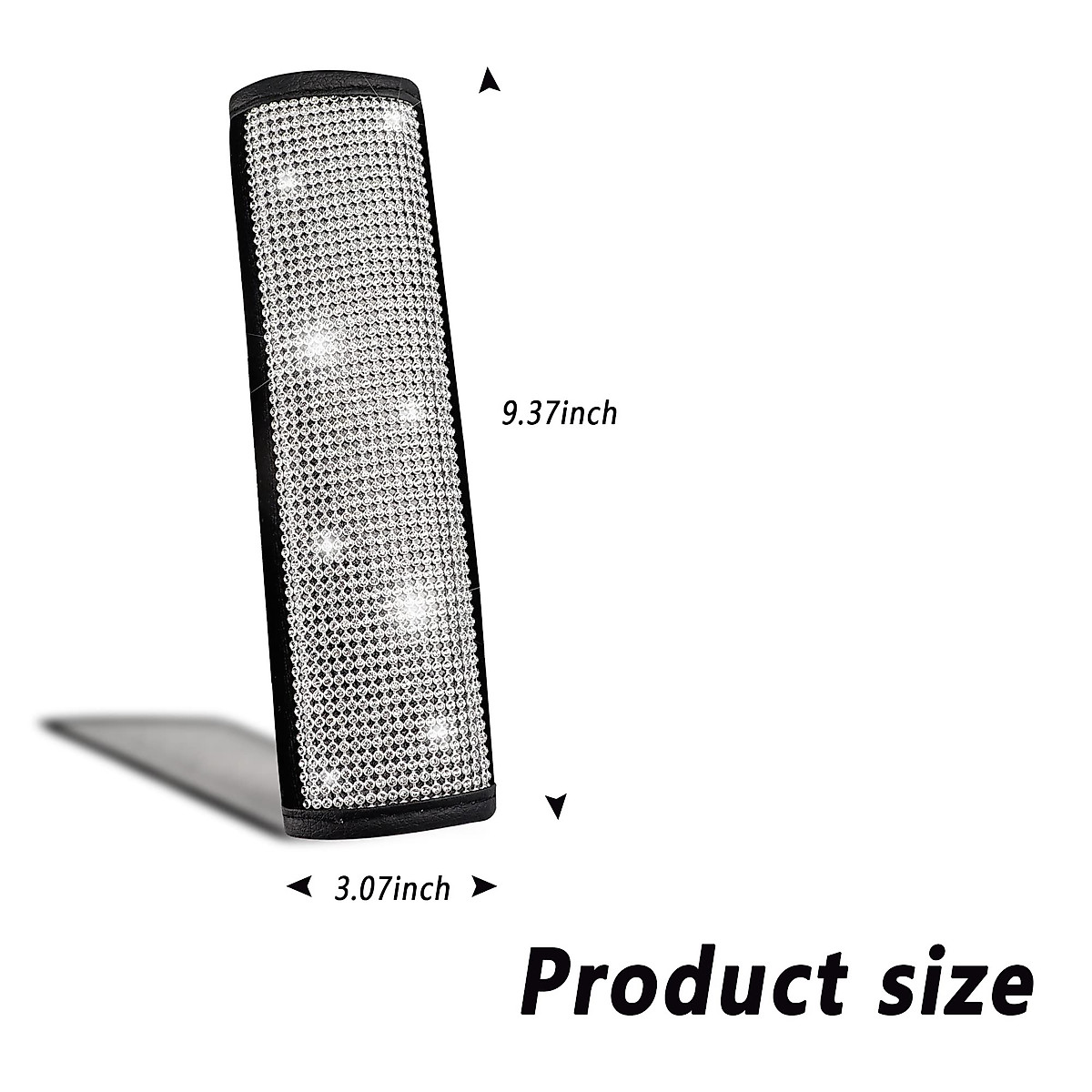 Bling Seat Belt Covers for Women, 2-Pack Shiny&Comfortable Rhineston Car Seat Belt Shoulder Pads Set, Glitter Crystal Bling Car Accessories (Bling-002)