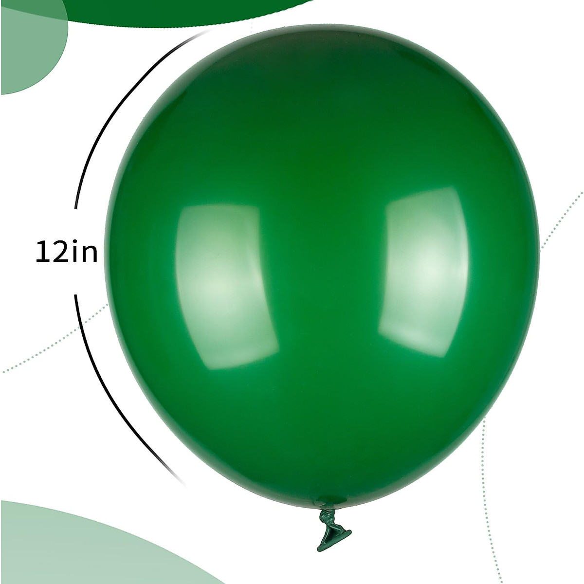 110pcs Dark Green Balloons, 12inch Green Latex Party Balloons, Helium Quality for Birthday Wedding Gender Reveal Christmas Party Decorations(With 2 Green Balloons)