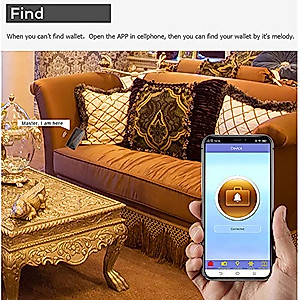 SMART LB Anti-Lost Bluetooth Leather Long Purse with Alarm, Position Record (via Phone GPS), Bifold Multi Card Case with Zipper Pocket Intelligent Wallet (Brown)