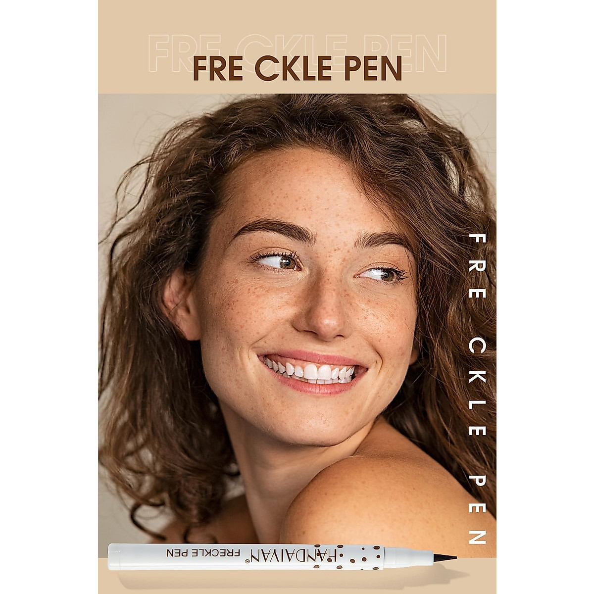 Freckle Pen 4 Colors Available, Natural Lifelike Freckle Makeup Pen, Waterproof Long Lasting Quick Dry - Light Brown, Natural Coffee, Chestnut, Dark Brown