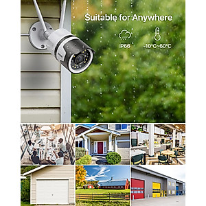 ZOSI C190 H.265+ 3MP WiFi Outdoor Security Camera with Two-Way Audio, IP67 Waterproof, 80ft Color Night Vision, AI Human Detection,Motion Alert, Smart Light and Sound Alarm,SD Card Storage