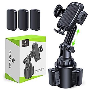 Miracase Cup Holder Phone Mount for Car, Universal Universal Long Neck Car Cup Phone Holder Cradle Car Mount for iPhone Samsung Google and Most Smartphones