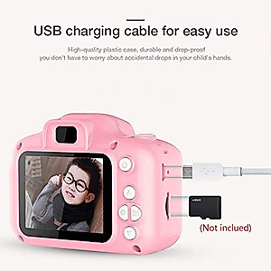 LKYBOA Kids Portable Digital Video Camera 2 Inch LCD Screen Display Camera Digital Cameras Shockproof Digital Video Camera Toy Birthday Gift (Color : Blue)