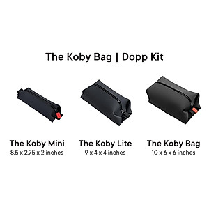 Tooletries - The Koby Mini Dopp Kit for Men - Silicone Toiletry Bag, Toiletries Travel Bag - Heavy-Duty Zipper, Leak Resistance, Easy to Clean - 8.5" x 2.75" x 2" - Charcoal