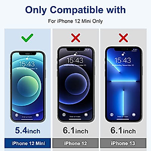 ImpactStrong Shatterproof Tempered Glass Screen Protector for iPhone 12 Mini [Easy Installation Frame] [Bubble Free] [9H Hardness] [Full Coverage] Case Friendly, 5.4 Inch (3-Pack)
