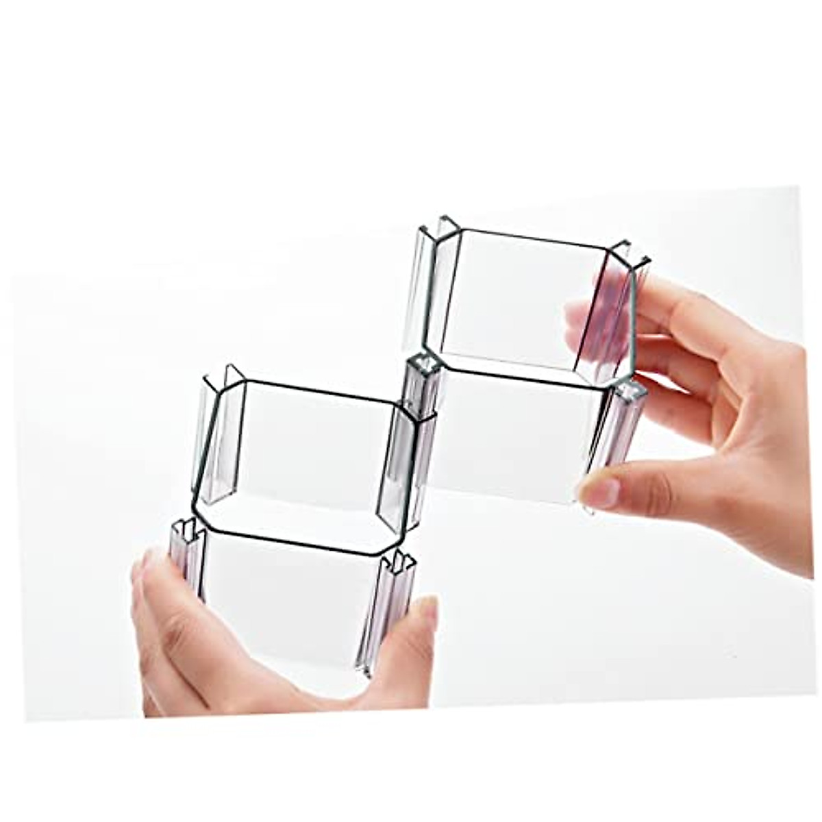 NOLITOY Desk Drawer 12 pcs Practical Holder Drawer Socks Container Grey Lattice Underwears Storage Home Type Organizer for Socks Storage Container