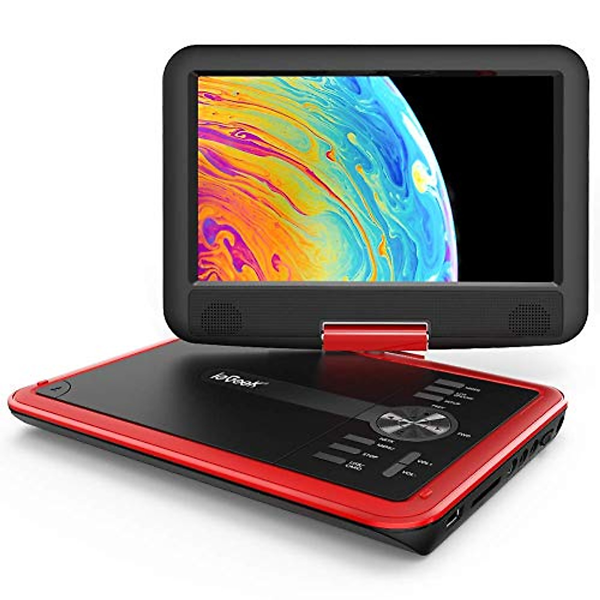 ieGeek 16.9'' Black Large Screen Portable DVD Player and 11.5'' Red Portable DVD Player