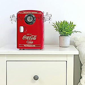 Coca-Cola KWC4-BT Compact Refrigerator, Red/White