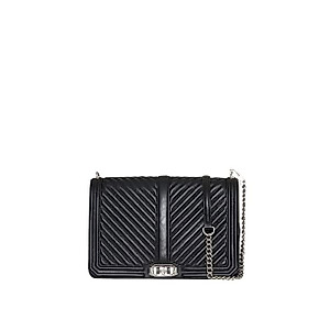 Rebecca Minkoff Chevron Quilted Jumbo Love Crossbody, Black