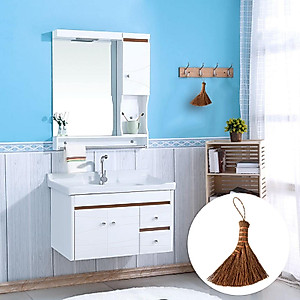 Handmade Broom,Household Short Hand Brooms | Wire Wound Bristles for Multi-Sweeping, Remove Dirt and Debris from Porches, Floors Decks, Driveways, Sidewalks Dalian