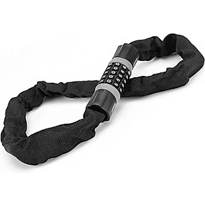 Bicycle Locks Heavy Duty Anti Theft Bike Lock Chain Bar Lock Anti Theft Mountain Bike Password Lock Portable Electric Motorcycle Lock Bike Accessories (Color : Black, Size : 1.5m)