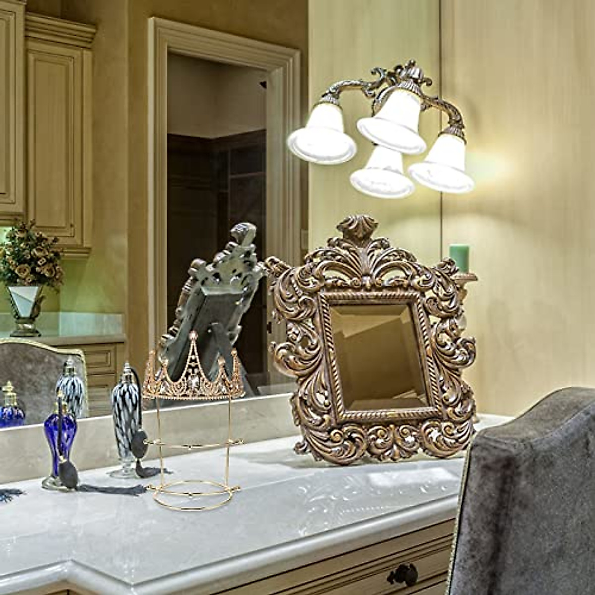 LUOZZY Three-Tier Bride Headband Storage and Display Stand Crown Storage Rack Home Supplies