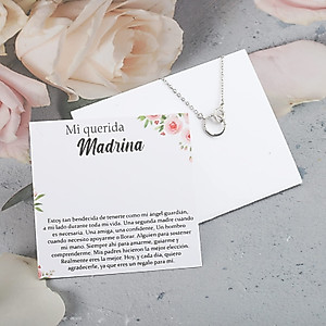 TGBJE Madrina Gift Madrina Necklace Jewelry Godmother Proposal Gift Godparent Gifts Baptism Gift First Communion Gift (Estoy Madrina ne)