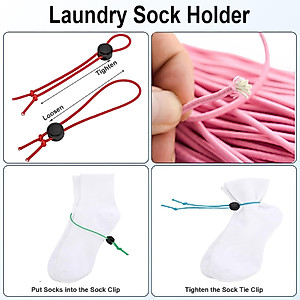 Awsxuoor 50Pcs Sock Clips for Laundry - Amazing Sock Clip for Washing Socks -Your Socks Laundry Sock Holder Sock Tie Clips Sock Organizer for Washing Machine and Dryer with The Sock Laundry Organizer