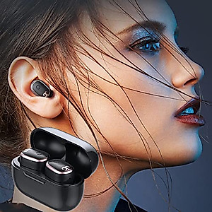 Bluetooth 5.0 Wireless Earbuds with Wireless Charging Case,Stereo Headphones in Ear Built in Mic Headset Premium Sound with Deep Bass for Sports/Working