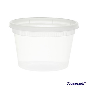 (120 Pack) 16 oz Plastic Soup Containers with Lids, Heavy Duty Deli Food Storage/Take Out Containers, Microwavable, Leakproof