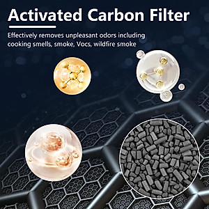 ROMON Vital 100S Replacement Filter for LEVOIT Vital 100S Air Purifier, 3-in-1 H13 True HEPA Activated Carbon Filter, Compared to Part # Vital 100S-RF, 2 Pack, White