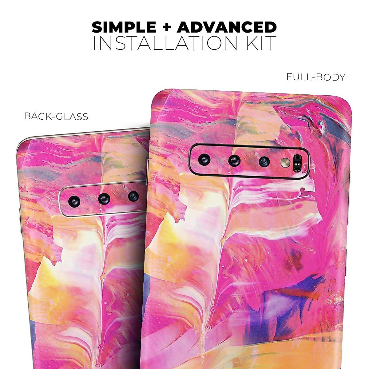 DesignSkinz Liquid Abstract Paint Remix V68 Protective Vinyl Decal Wrap Skin Cover Compatible with The Samsung Galaxy S20 (Screen Trim & Back Glass Skin)