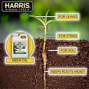 HARRIS Neem Oil Cold Pressed Water Soluble Concentrate, Makes 12 Gallons, 8oz NEEM-8C