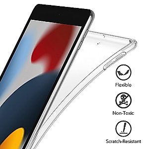 ESR for iPad Cases for 9 Generation, Matte TPU Shell Back Cover Compatible with iPad 9th/8th/7th Generation, Ful Protection, Slim and Lightweight, Translucent