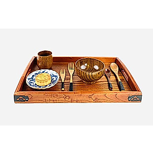 JapanBargain 1653, Wooden Miso Soup Bowl Japanese Zen Style Dessert Salad Snack Rice Bowl, Set of 2