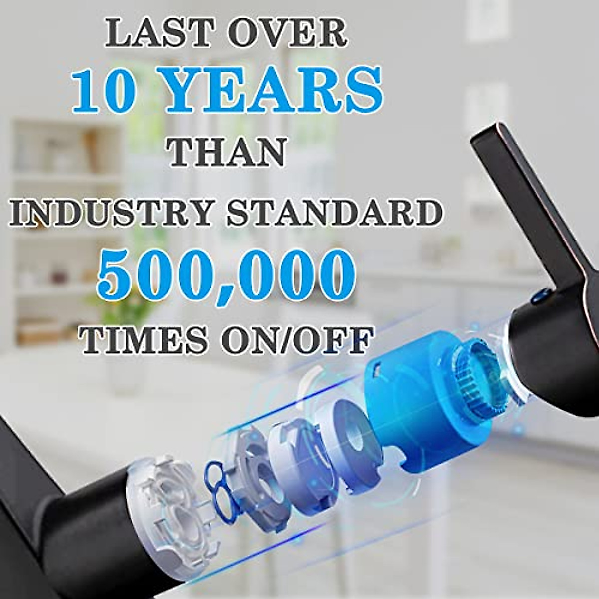 BIEAR Touchless Kitchen Faucet, 2 Motion Sensor Kitchen Sink Faucets with Pull Down 3 Functions Sprayer Single Handle Flow Faucet 1 Or 3 Holes Mount Stainless Steel Water Faucet Oil Rubbed Bronze