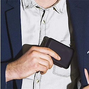 2023 New Stainless Steel Wallet Clip Pro Secure Tech Anti-Theft Wallets with DIY Stickers, Waterproof Bifold Slim Aluminum Alloy Wallet for Men Women, Credit Cards Holder Purse for Travel Work (Black)