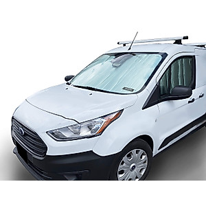 Side Window Front Seat Reflective Sunshade Custom Fit for 2014 2015 2016 2017 2018 2019 2020 2021 2022 2023 Ford Transit Connect (NOT FOR FULL-SIZE TRANSIT) XL XLT Passenger Wagon Cargo Minivan (2pcs)