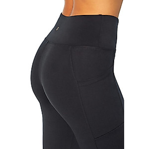 Balance Collection Womens Standard Emilia High Rise Pocket Bootcut Yoga Pant, Black, Large