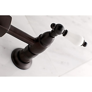 Kingston Brass KS1265PL Heritage Two-Handle Wall Mount Kitchen Faucet, Oil Rubbed Bronze