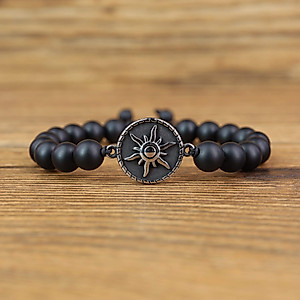 COAI My Sun and Stars Moon of My Life Onyx Howlite Stone Yin Yang Matching Couples Bracelets