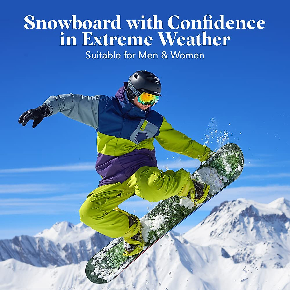 Debra Weitzner 6 Pairs Merino Wool Thermal Socks Men and Women Warm Cushioned Hiking Crew Socks for Hunting Winter Etc Long Survival Boot Socks Moisture Wicking Size 13-15