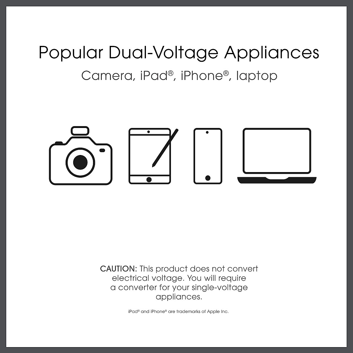 INFINITIPRO by Conair Travel Voltage Converter with Adapter Plugs for Hair Styling Tools & Appliances by Travel Smart