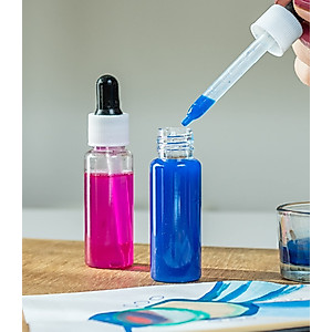 MAHITOI Pack of 2 Dropper Bottles 20mL or .7oz, lid and screw, resealable, easy to squeeze and hold accurately for your project or store your craft mediums