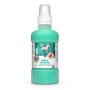 DOUBLE ACTION (Cooling and Warming Effect) Liniment Gel for Sore Muscles and Joints made with Camphor and Menthol for Horses. Effective Post Workout Recovery and Pre-Workout Leg and Spinal Care Rub
