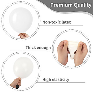 RUBFAC White Balloons Different Sizes 105pcs 5/10/12/18 Inch for Garland Arch, Party Latex Balloons for Happy New Year Decorations 2024 Birthday Party Wedding Anniversary Baby Shower Party Decoration