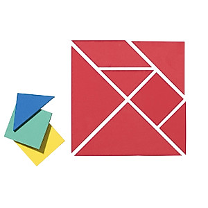 Dowling Magnets Foam Fun Magnet Tangrams, Set of 56