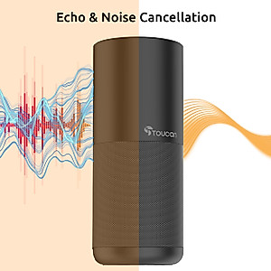 TOUCAN Conference Speakerphone with 4 Built-in Echo-Canceling Microphone | Home Office, Conference Room Meeting Use | Bluetooth Enabled Conference Speaker