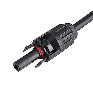 Solar Panel Extension Cable,Solar Panel Connector PV Wire with Male Female Connectors Adapter, Solar Panel Wire Adapter, Solar Extension Cable for Home, Shop and RV Solar Panels (3M-black4MM), So