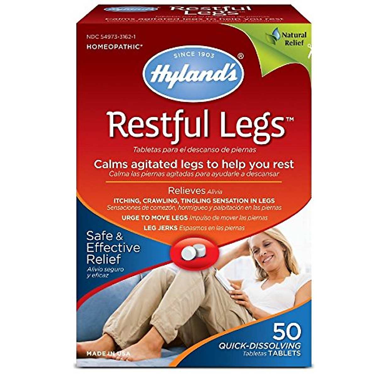 Hyland's Restful Legs Tablets 50 ea (Pack of 6)