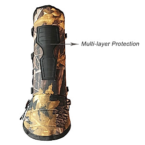 V-CHEETONG Snake Gaiters Anti-bite snake guards Lower Leg Armor Water Proof Comfortable Protection Gear for Hunting Hiking Outdoors Survival Kit Suitable for Men and Women (Classic Camouflage)