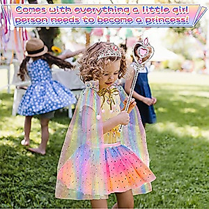 Princess Dresses for Girls,Halloween Costumes for Girls,Princess Dress Up Clothes for Little Girl,Christmas Birthday Gifts Toys for 3-6 Year Old Girls