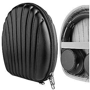 Geekria Shield Case Compatible with Sony WH-CH720N, WH1000XM5, WHCH710N, WHCH520, WH1000XM3 Headphones, Replacement Protective Hard Shell Travel Carrying Bag with Cable Storage (Seashell Black)