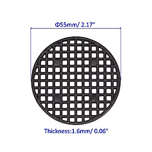 M METERXITY 30 Pack Plant Pot Hole Mesh Pads - Round Rigid Bonsai Flowerpot Drainage Grid Screen Apply to Outdoor/Garden (5.5cm/2 Inch, Black)