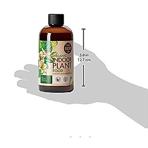 Organic Indoor Plant Food - All-Purpose Liquid Fertilizer - Best for Live Houseplants Indoors + Common Home Outdoor Plants in Pots (8 oz)