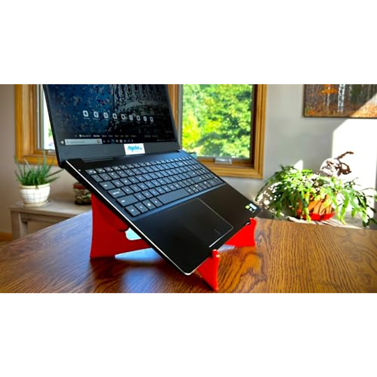 Photodon STANDLY™ Acrylic Laptop Stand, Convenient Portable Adjustable, Multifunction Ergonomic, Compatible with 12-to-20-inch Tablet and Notebooks in Black