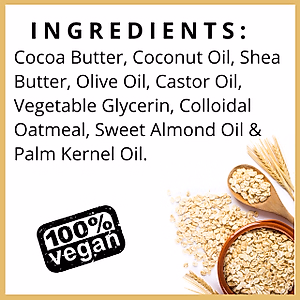 Jewett Naturals Soothing Colloidal Oatmeal Bar Soap- Eczema, Psoriasis 4.2 oz Natural- Fragrance Free- Oats Garden