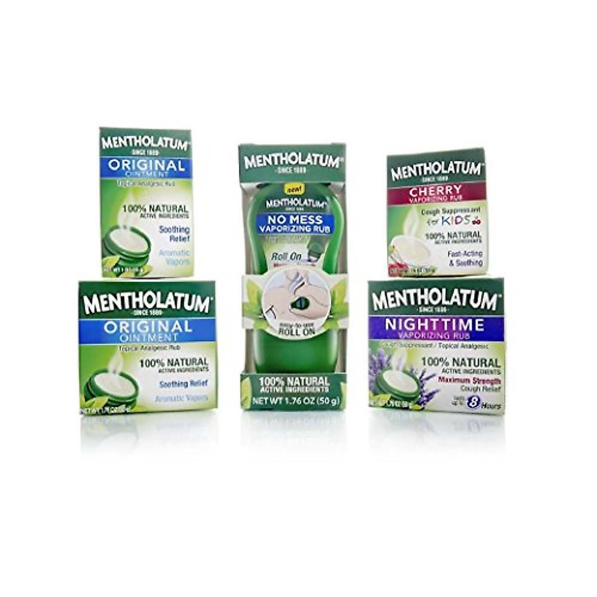 Mentholatum No Mess Vaporizing Rub with Easy-to-use Roll On Applicator, 1.76 Ounce (50g) - 100% Natural Active Ingredients for Maximum Strength Cough Relief