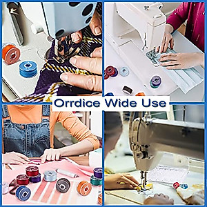 25 Pcs Sewing Machine Bobbins,Sa156 Bobbins, Bobbins Class 15, Sewing Supplies Accessories, Colored Plastic Bobbin with Case, Without Thread(1 Box)